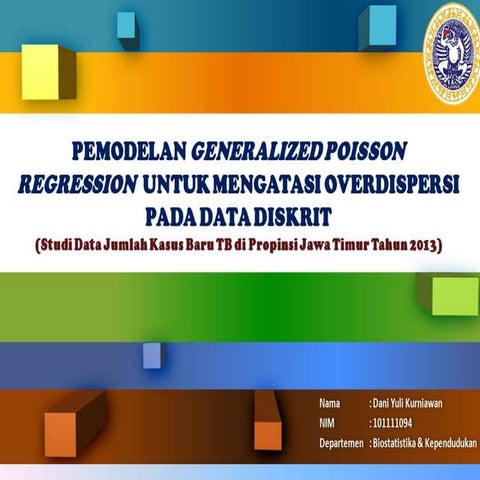 Generalized poisson mengatasi overdispersi kasus TB | PPTX