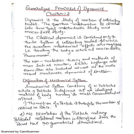 Generalized principles of dynamics | PDF