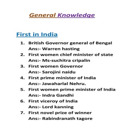 General knowledge | DOCX