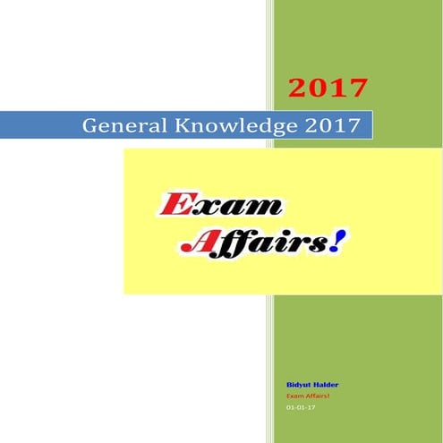 General knowledge book 2017 | PDF