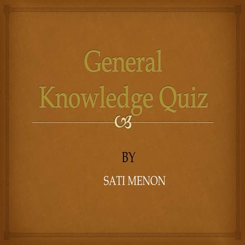General knowledge quiz | PPTX