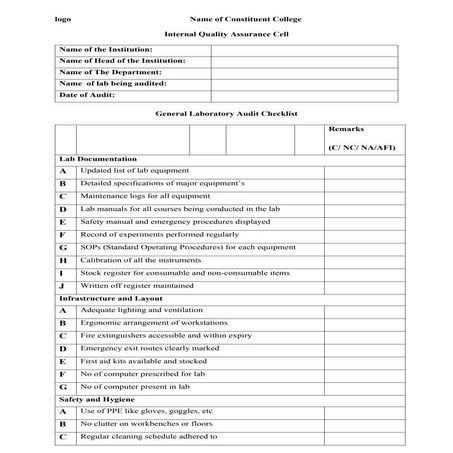 Generahhhl Laboratory Audit Checklist.docx