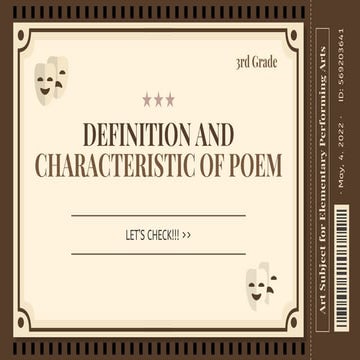 DEFINITION AND CHARACTERISTIC OF POEM | PPTX