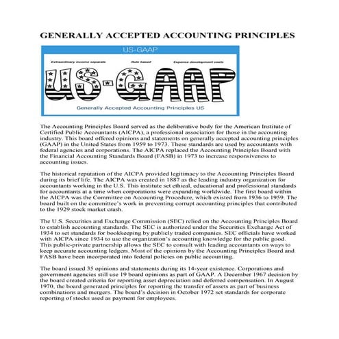 Generally accepted accounting principles | PDF