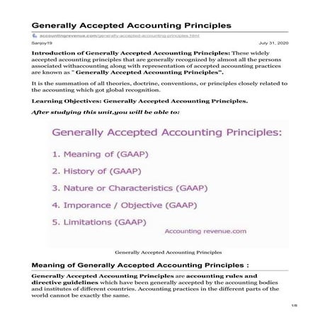 Generally accepted accounting principles | PDF