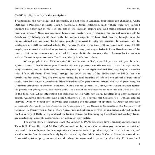 General management 1 | PDF