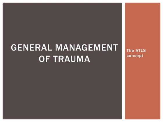 Management of Trauma | PPT