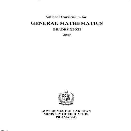 General Mathematics (XI-XII) | PDF
