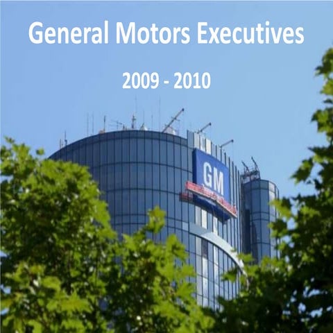 General motors executives 2009 2010 - updated 061010 | PPTX