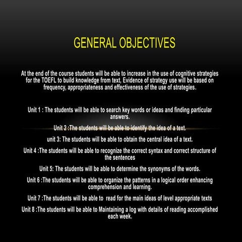 General objectives | PPT