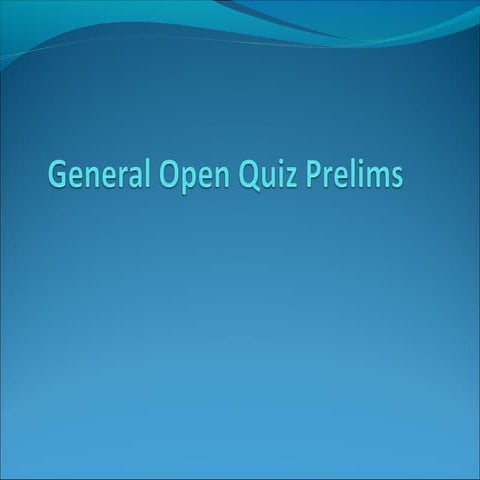 General Open Quiz v-2.0 | PPT | Science Fiction | Genres