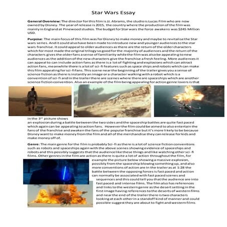 Star Wars Essay | PDF