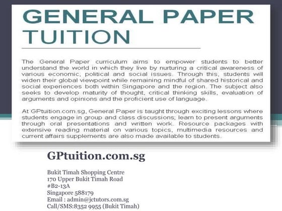 General Paper | PPT