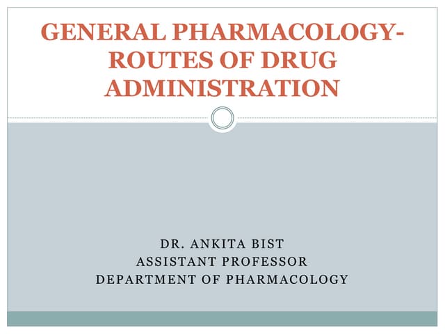 Handling And Routes Of Drug Administration Of Experimental Animals Used ...