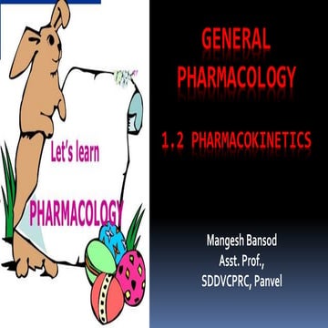 General pharmacology 1.2 pharmacokinetics | PPT