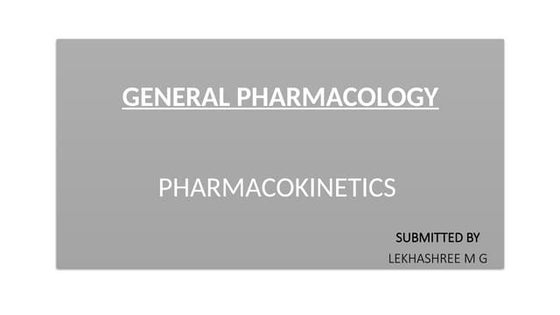MECHANISMS OF DRUG ABSORPTION | PPT | Chemistry | Science