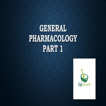 General pharmacology | PPT
