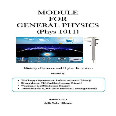 General Physics. for fresh man studants pdf | PDF
