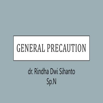 General percaution untuk para tenaga medis | PPTX