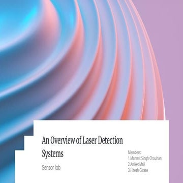 General presentation about laser light security system | PPTX