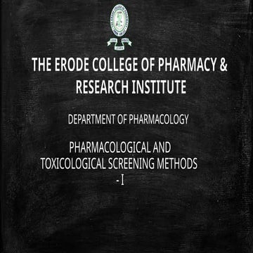 General Principles of Preclinical Screening of CNS stimulant and CNS ...