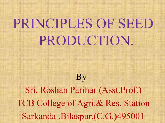 Seed Testing for Germination | PPTX