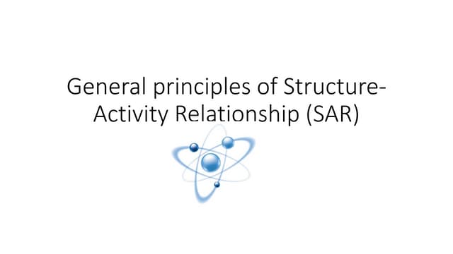 Drug Sar Structure Activity Relationship Pptx