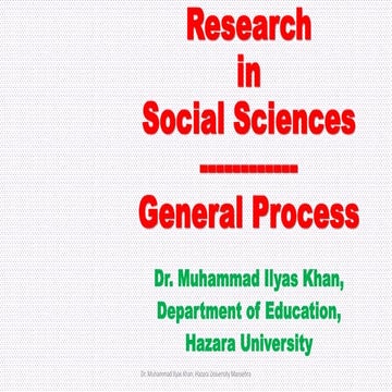 General process of social sciences research | PPT