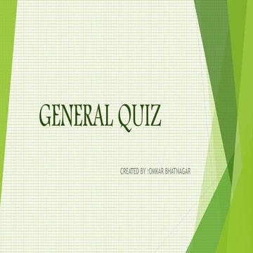 General Quiz | PPTX