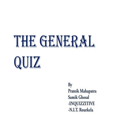 General quiz | PDF