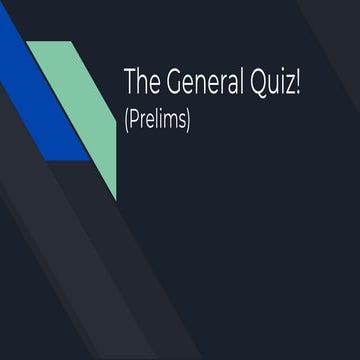 General quiz (prelims) | PPTX
