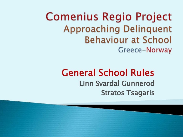 General School Rules