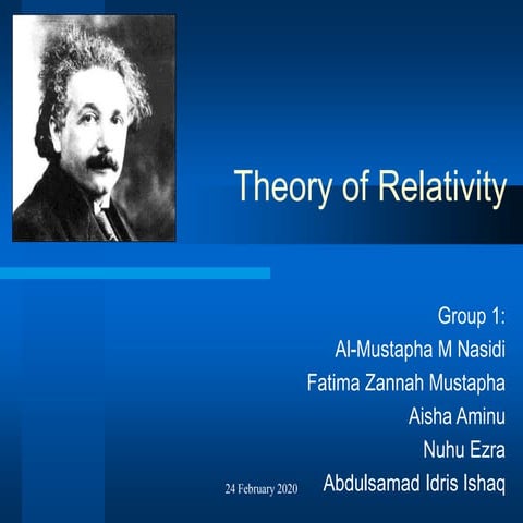 theory of relativity in physics | PPT