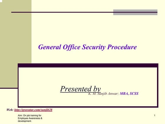 Sop for security | DOCX