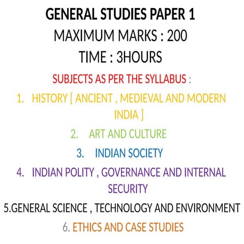 GENERAL STUDIES PAPER 1.pptx254578912511 | PPTX