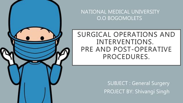 Types & Purpose of Surgery | PDF