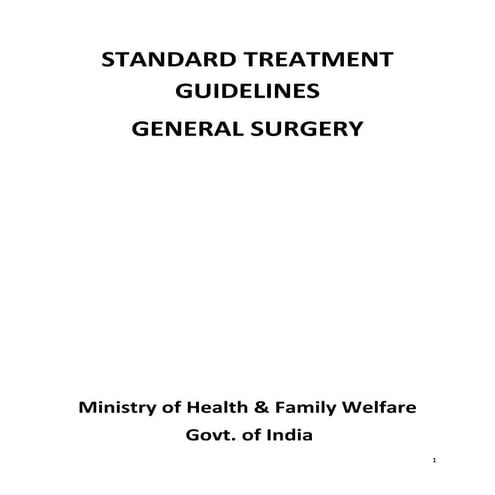 General surgery treatment guidelines Govt of India | PDF
