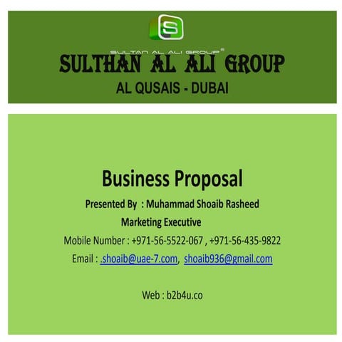 General trading plan sultan al ali group | PPT
