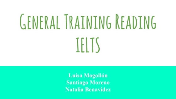 The ielts test. reading | PPTX | Standardized Testing | Educational ...