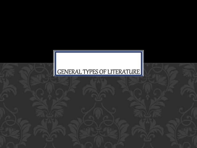 LITERATURE (GRADE 9) | PPTX