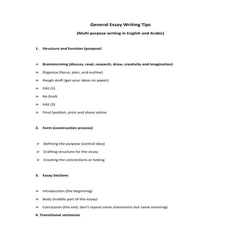 General writing tips | DOC