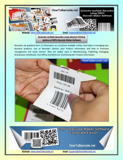 How to generate and print maxicode 2 d labels using drpu barcode software | PDF