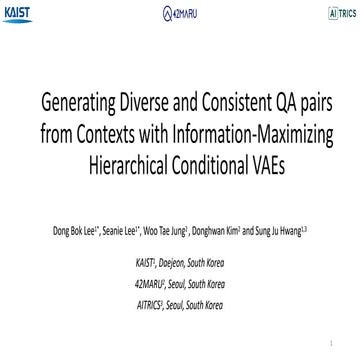 Generating Diverse And Consistent Qa Pairs From Contexts With Information Maximizing 7431