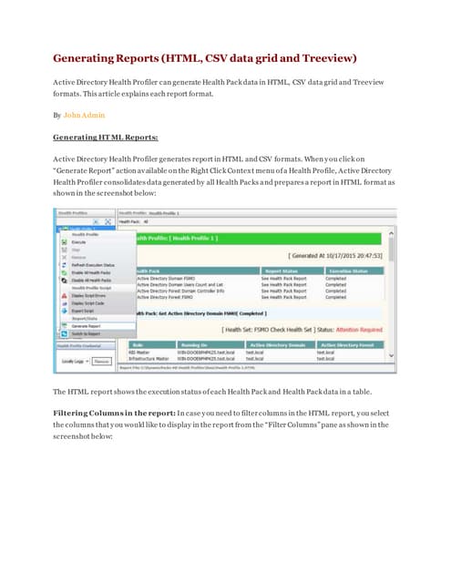 6.1 Creating a Report Using AutoReport | PDF | Databases | Computer ...