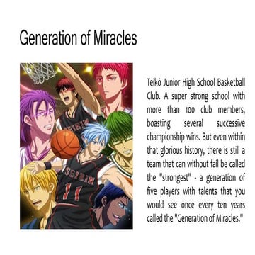 Generation Of Miracles Members Names