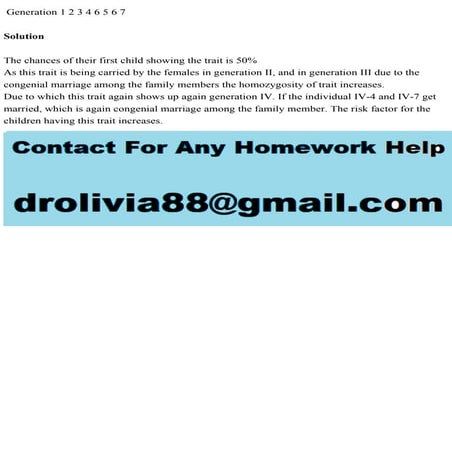 Generation 1 2 3 4 6 5 6 7 SolutionThe chances of their first c.pdf