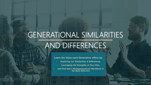 Generations in the Workplace | PPTX