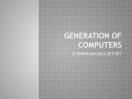 Generations Of Computers Chart Pdf Computing Technology And Computing