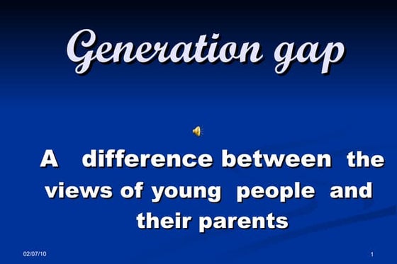 THE GENERATION GAP | PPTX