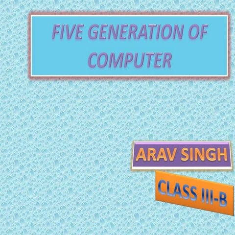 Generation of computer | PPT